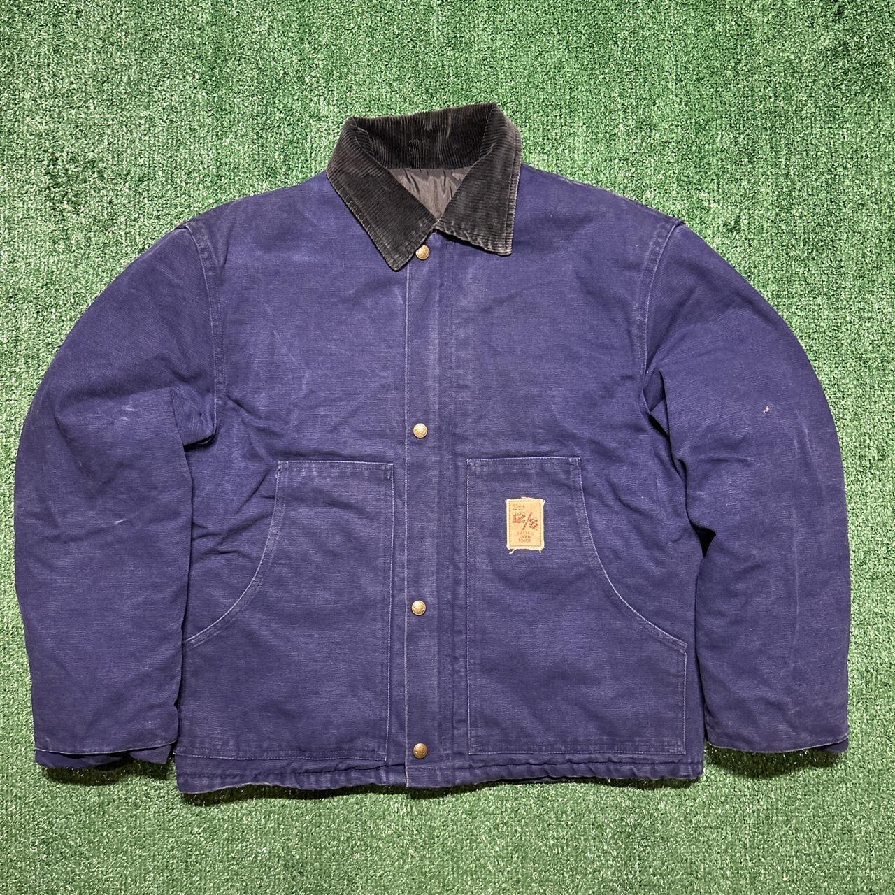 vintage carhartt detroit style work jacket made by... - Depop