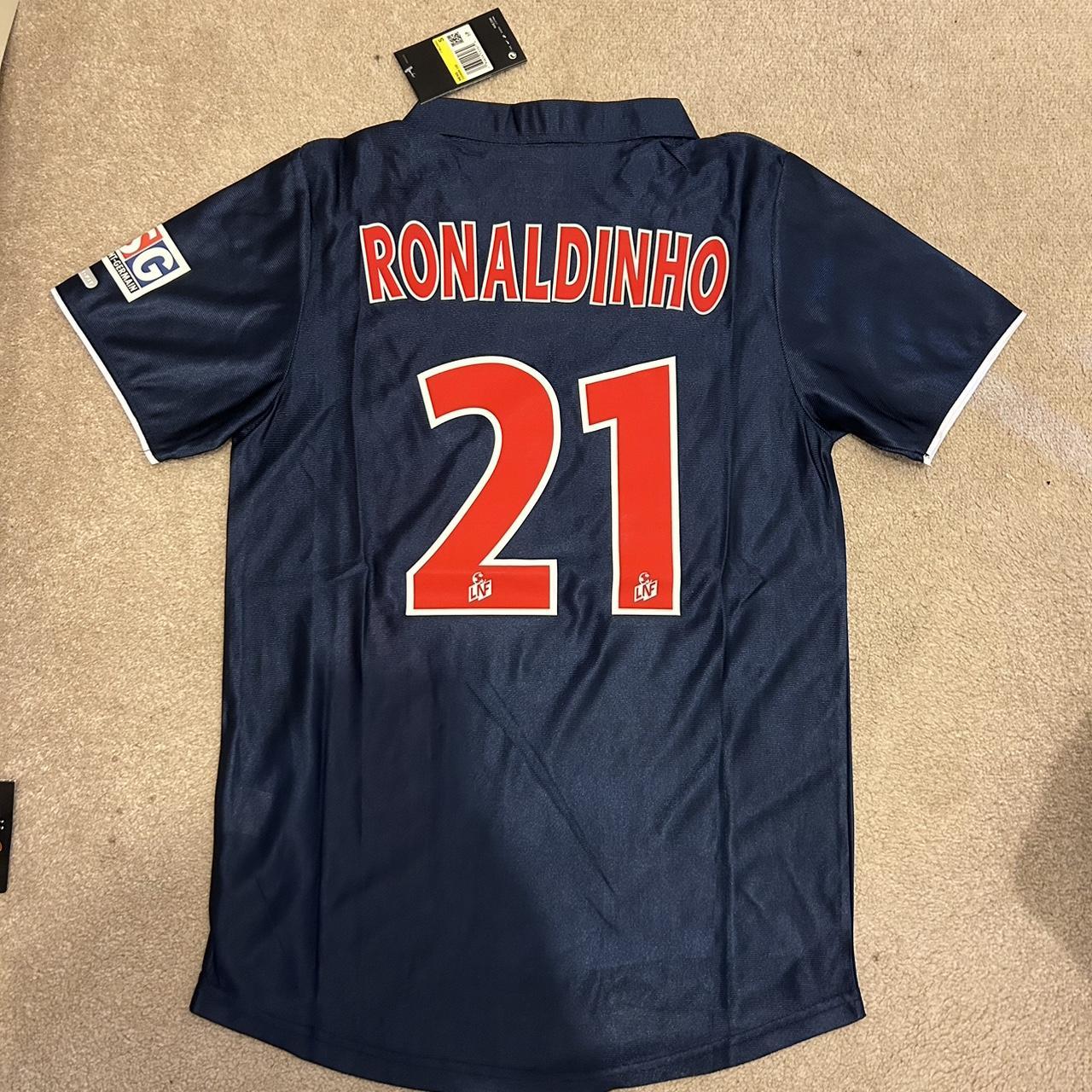 Retro PSG 2001-02 Home Shirt - Ronaldinho 21 tried... - Depop