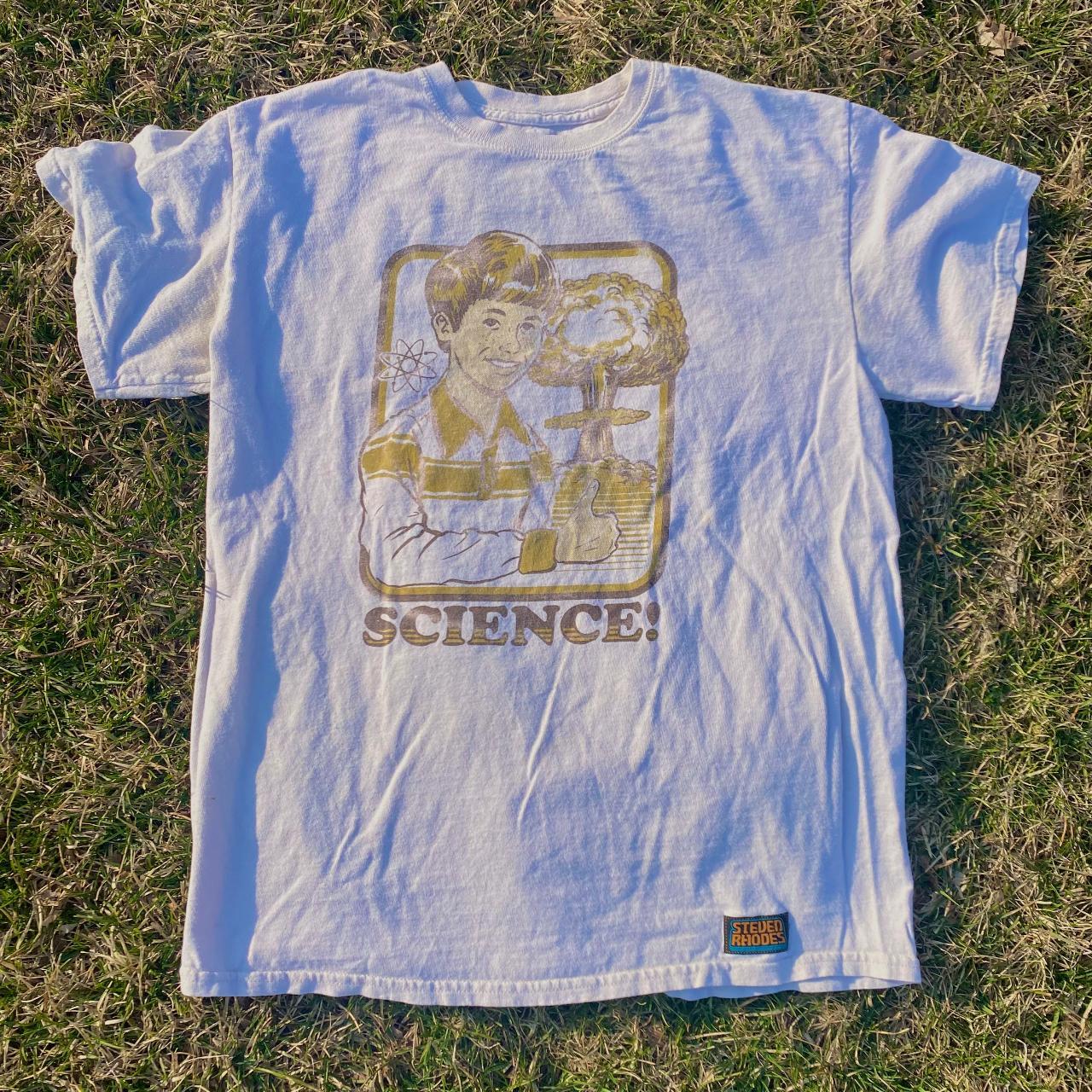Steven Rhodes "Science!" Graphic T-shirt, Funny... - Depop