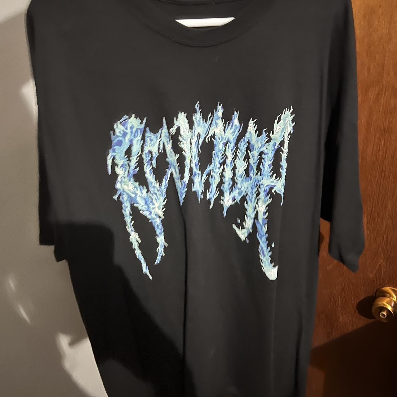 Revenge Blue Fire shirt Shirt has been worn only a... - Depop