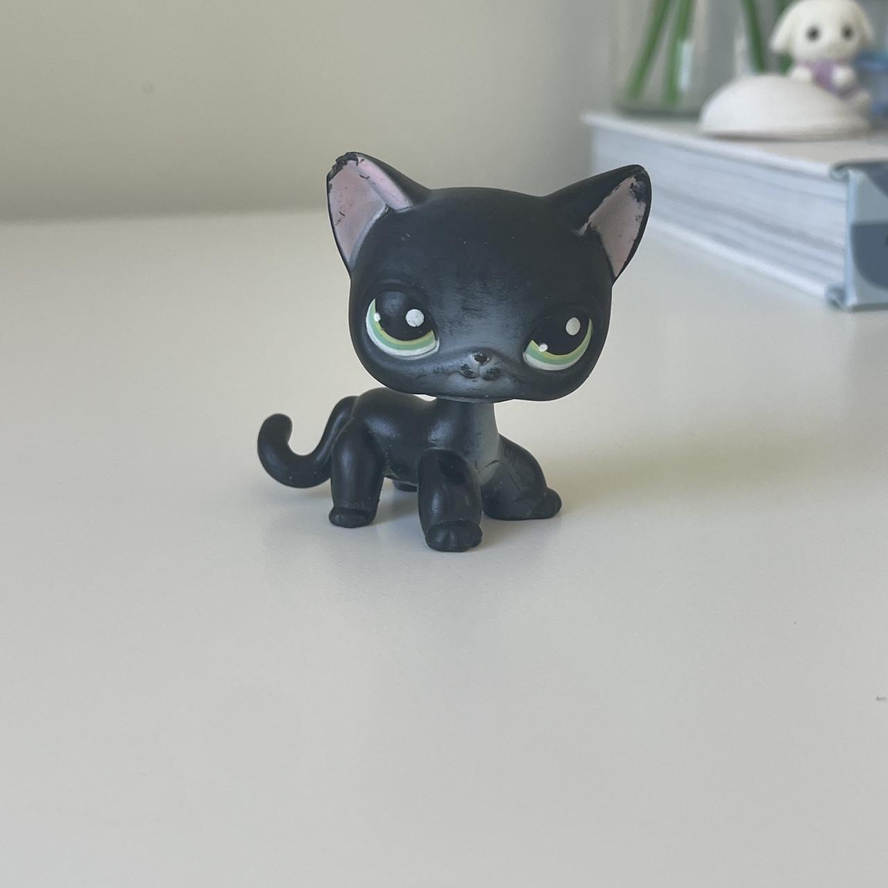 LPS Rare Black Shorthair Cat #336 Littlest Pet Shop... | Depop