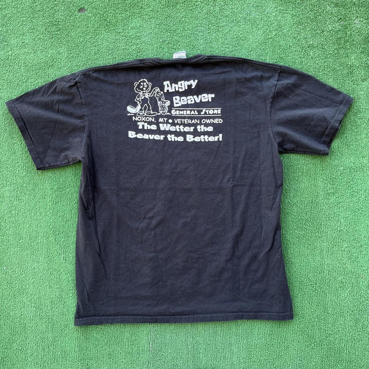 Angry beaver general store shirt size estimate: XL.... - Depop