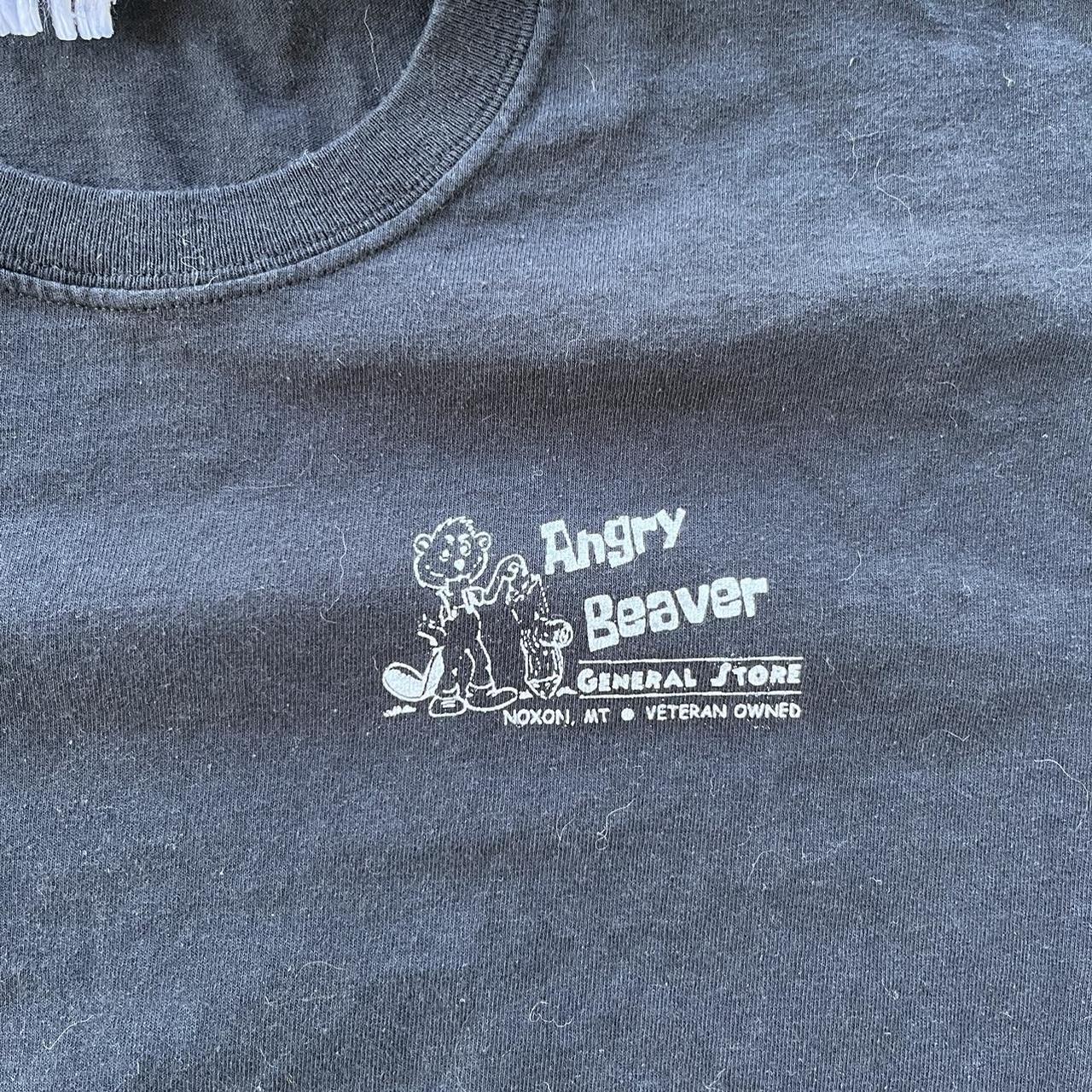 Angry beaver general store shirt size estimate: XL.... - Depop