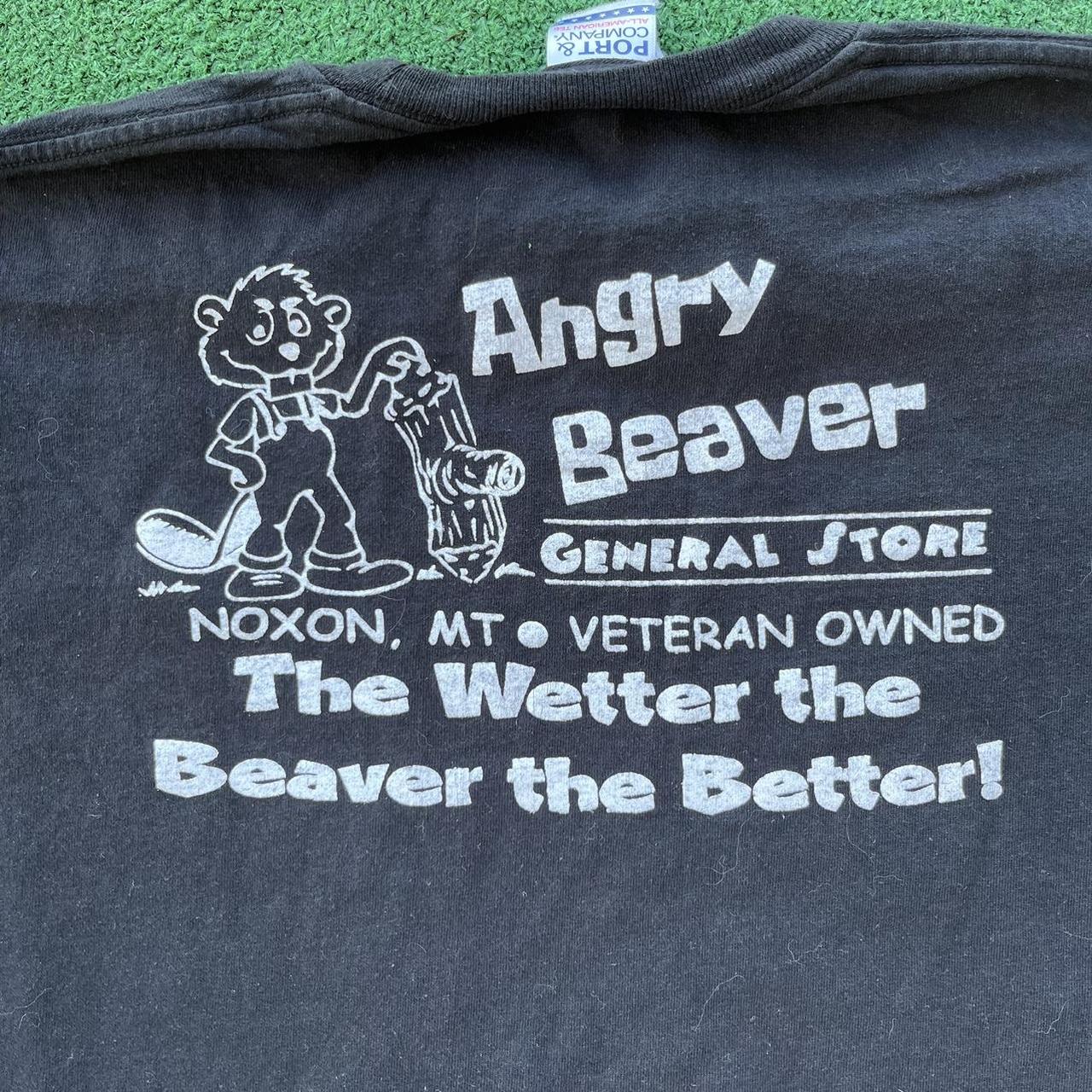 Angry beaver general store shirt size estimate: XL.... - Depop