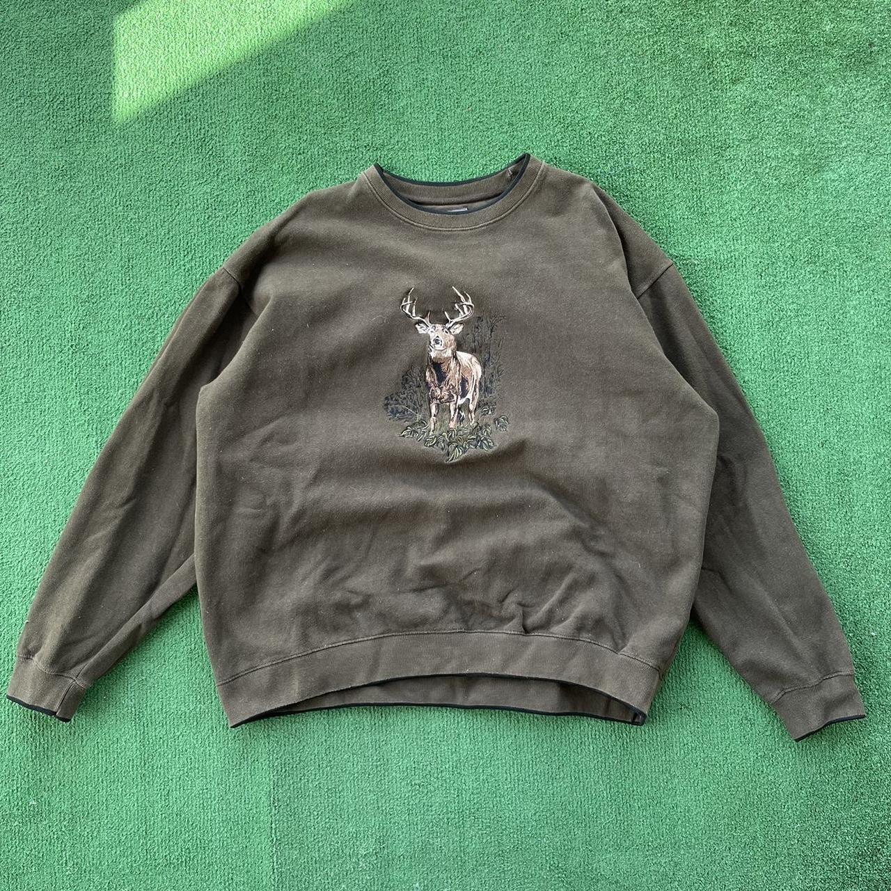 Y2k wildlife nature crewneck size large in brown.... - Depop