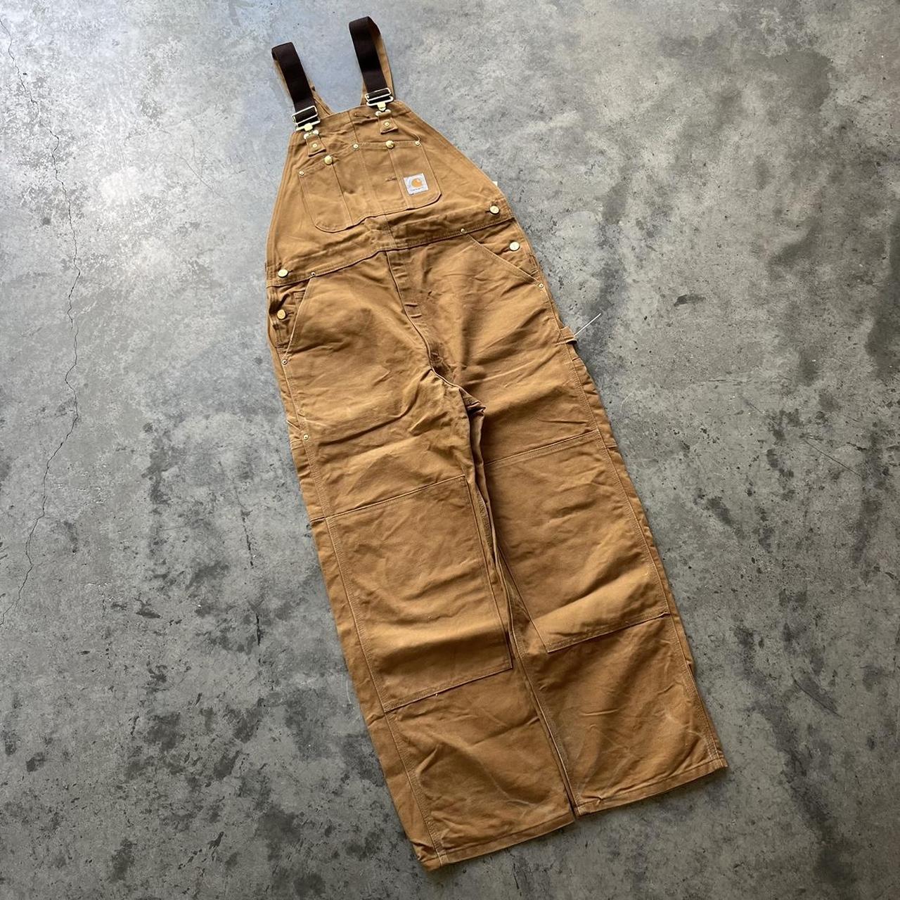 Carhartt Overalls in tan brown size 38x30. Now... - Depop
