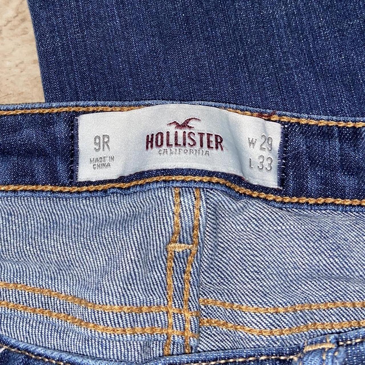 Dark wash low rise bootcut Hollister jeans • In... - Depop