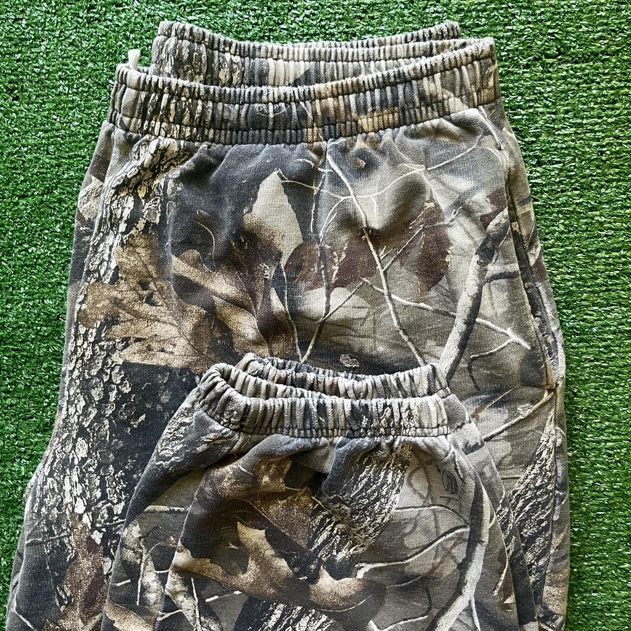 vintage 90s real tree full camo sweatpants size... - Depop