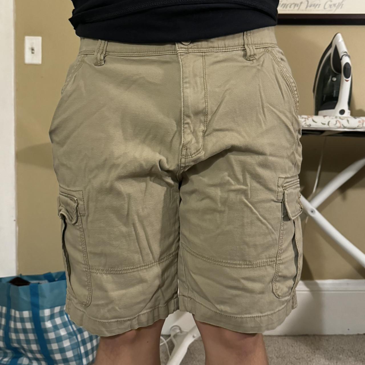 Men’s Tan Cargo Shorts In Great Condition! Worn A... - Depop