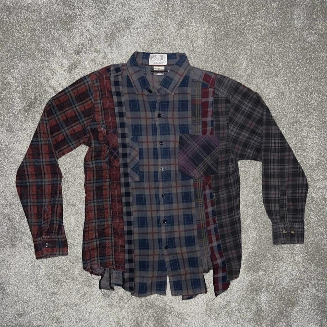 Needles rebuilt flannel Marked XS fits like a... - Depop