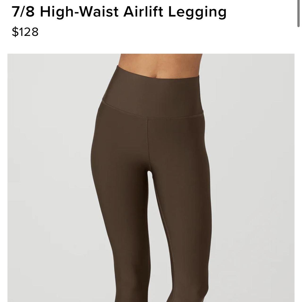 Size Small, Brown, Ribbed, Alo Yoga leggings, Never... - Depop