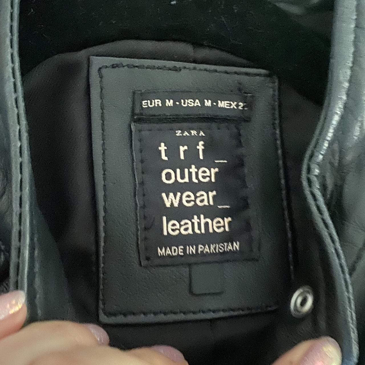 Trf outerwear leather motorcycle jacket - Depop