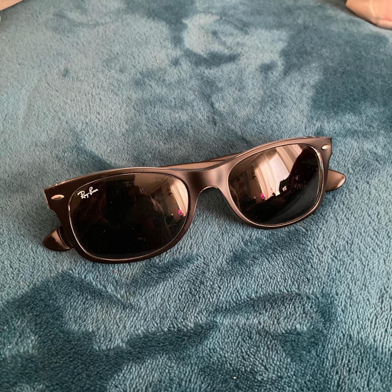 Black New-Wayfarer Ray-Bans Comes with Ray-Ban brand... - Depop