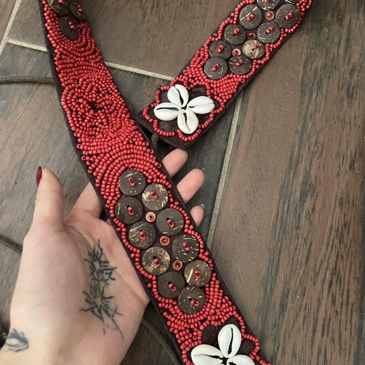 express beaded puca shell belt - Depop