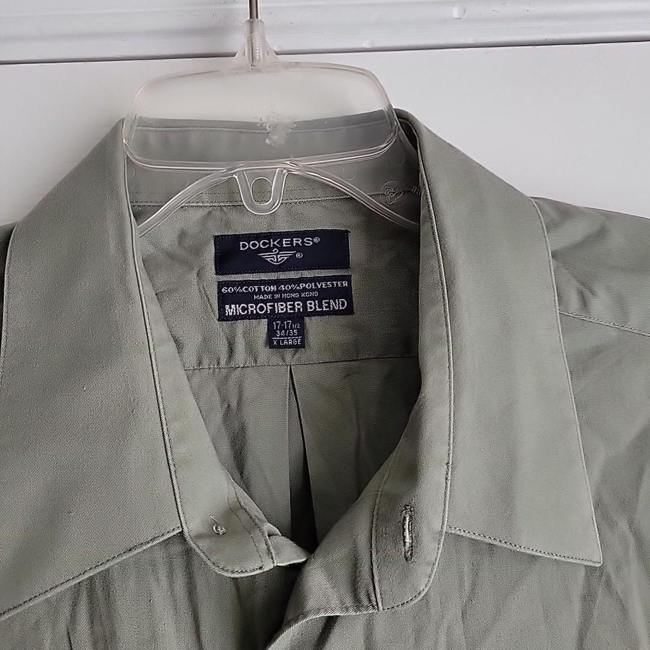 Dockers Men's Microfiber Blend Button Up Long Sleeve... - Depop