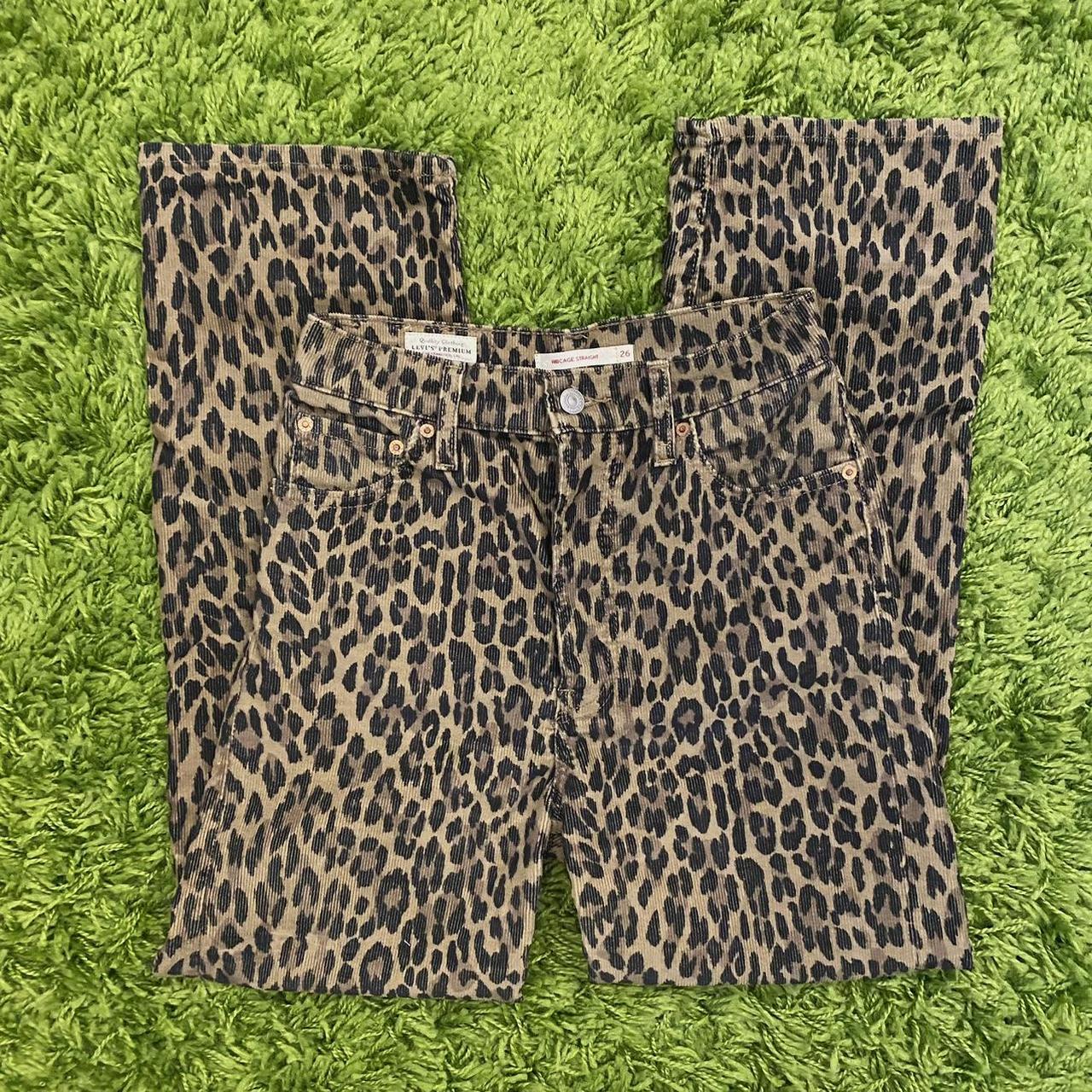 Levi Strauss premium quality leopard print corduroy... - Depop