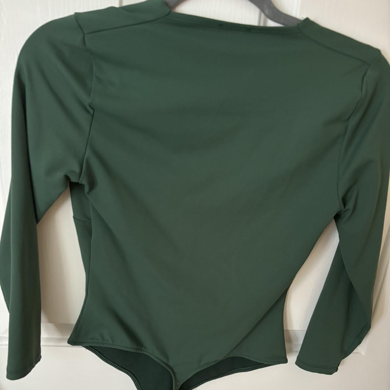 Free People green bodysuit Worn once Size: S Out... - Depop