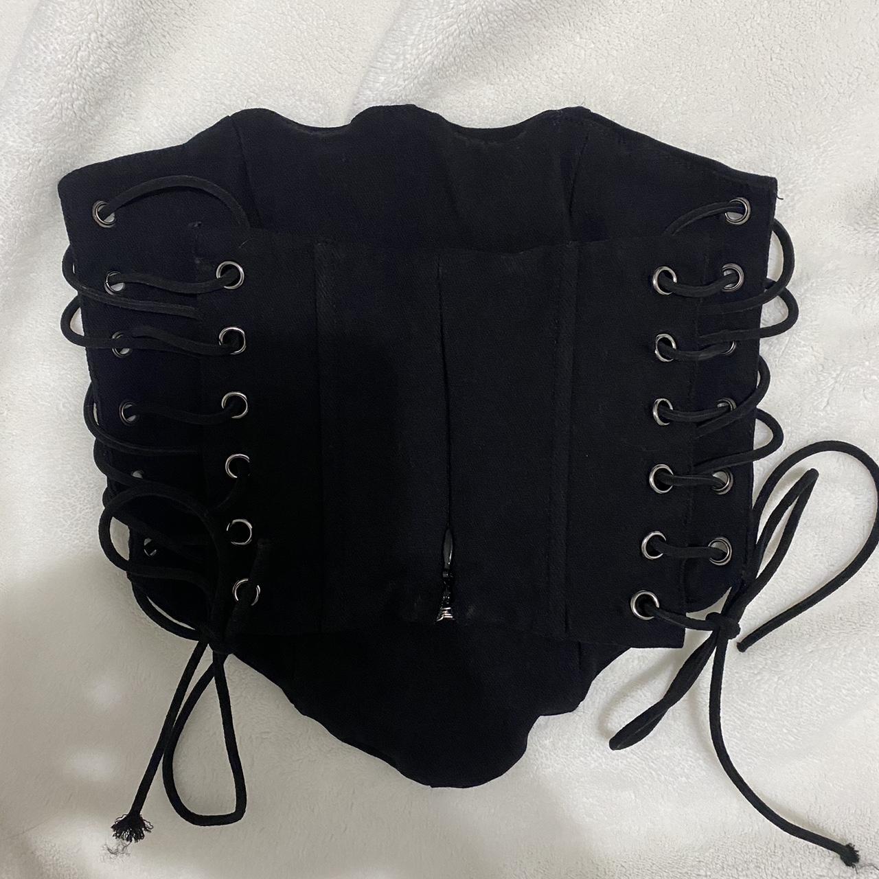 Size small Edikted black corset tube top! -brand... - Depop