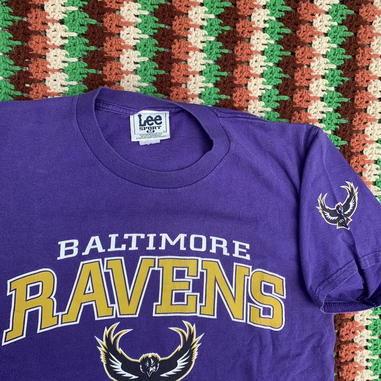 Vintage 90s NFL Baltimore Ravens T shirt Size... - Depop