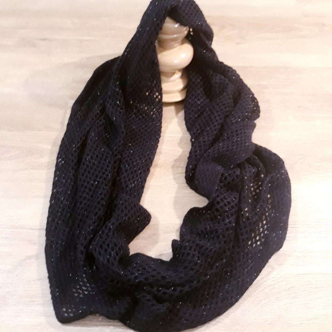 Cejon Women's Black and Silver Scarf-wraps | Depop