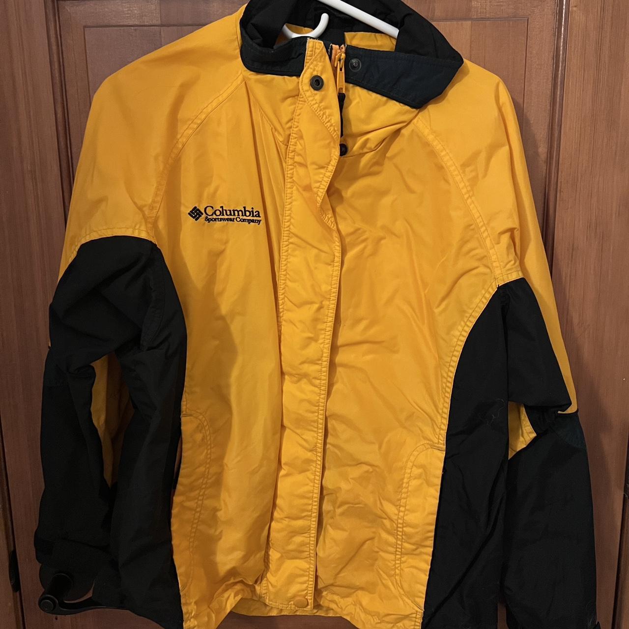 Yellow Columbia jacket, size S - Depop