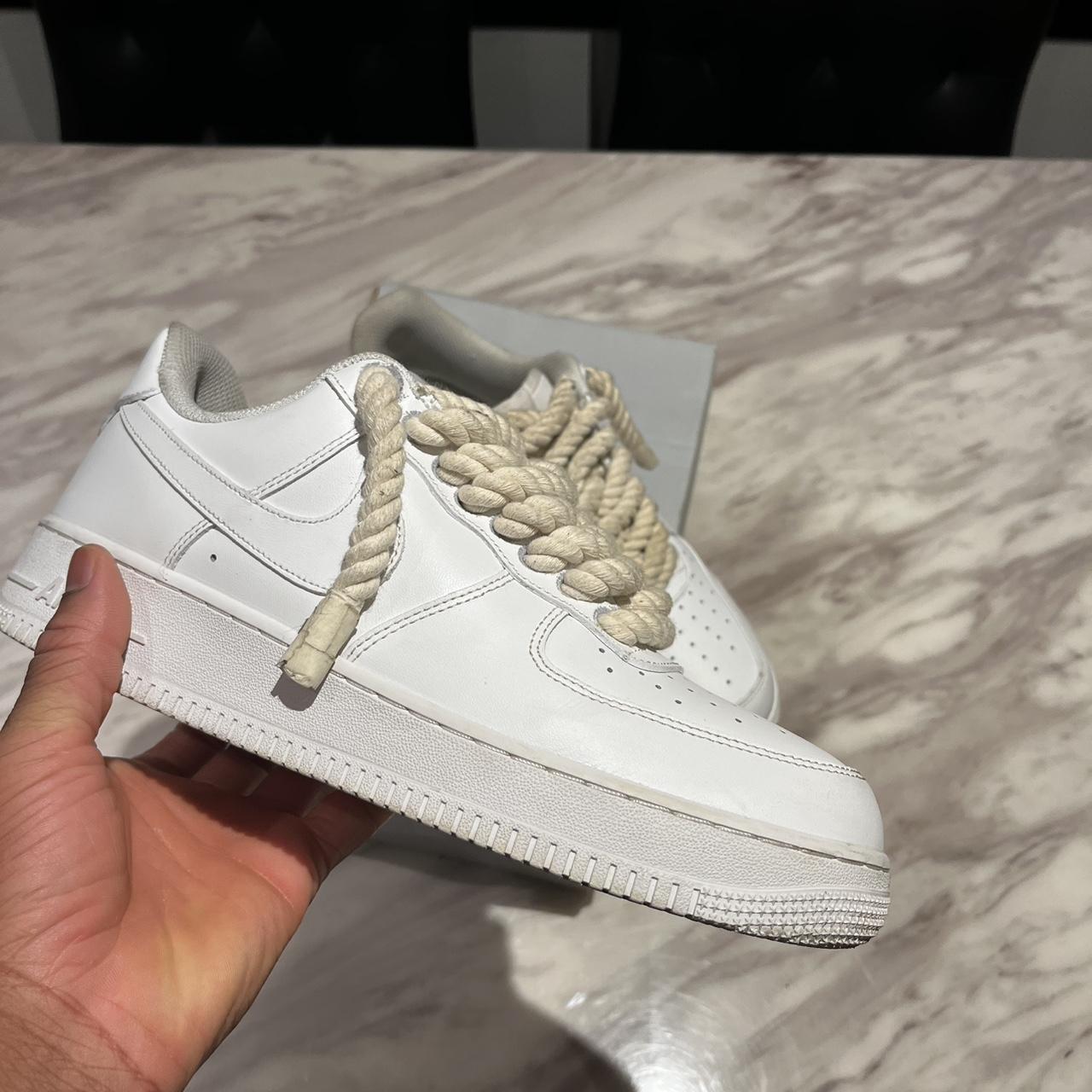 Custom rope lace Airforce 1 I'm able to customise a... | Depop