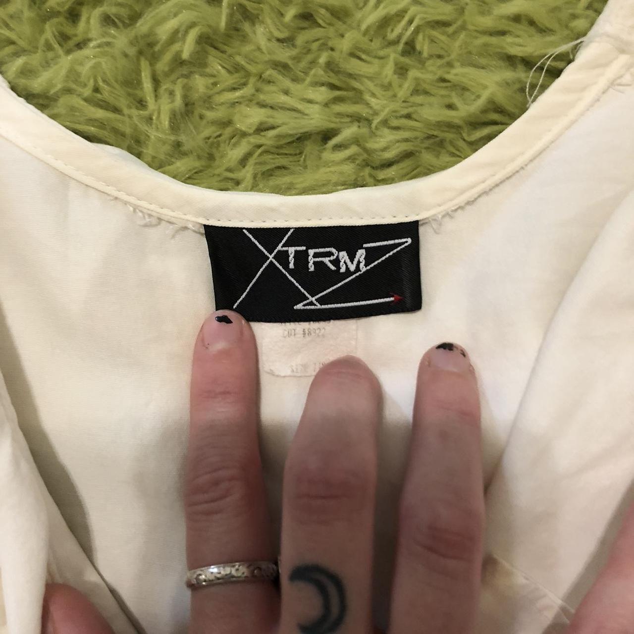 vintage white regency cottage flowy cascade neckline... - Depop