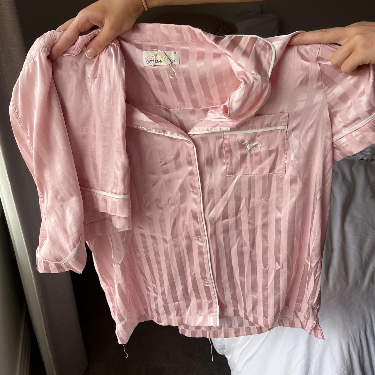 PETER ALEXANDER SATIN SET PINK size small - Depop