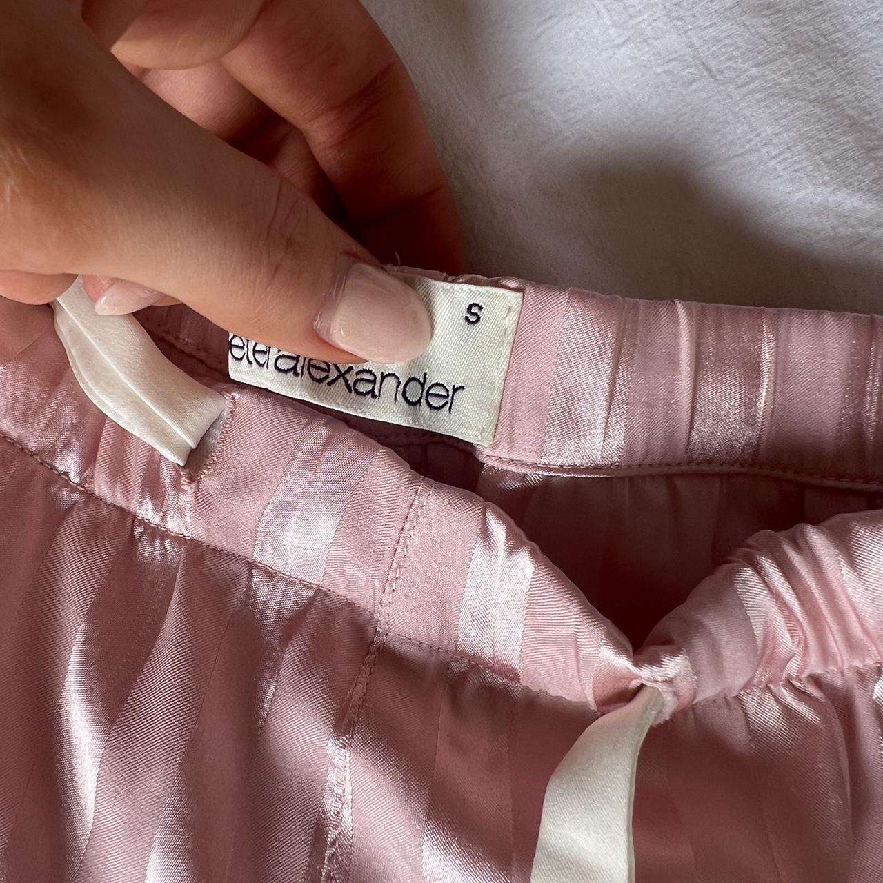 PETER ALEXANDER SATIN SET PINK size small - Depop