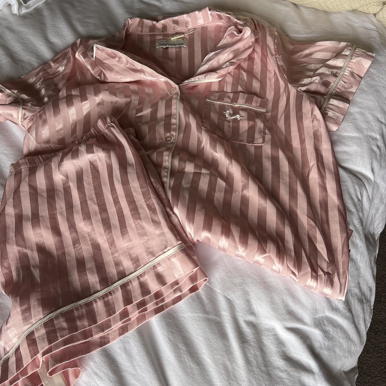 PETER ALEXANDER SATIN SET PINK size small - Depop