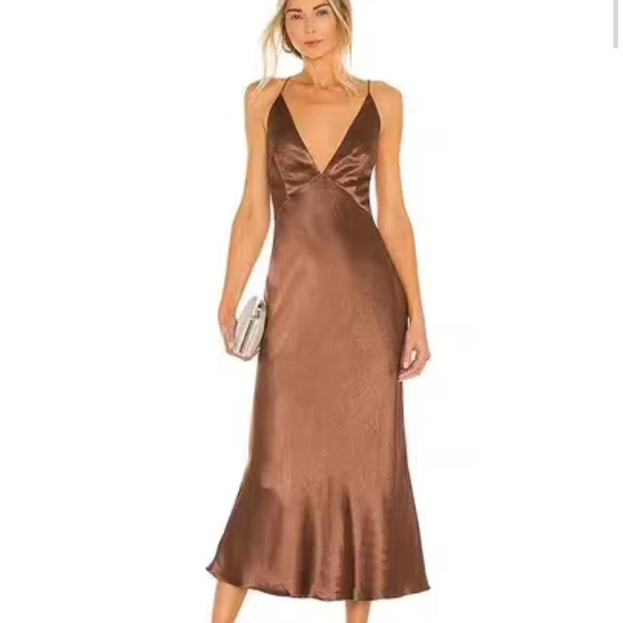 BEC AND BRIDGE BROWN SILK DRESS. Retails at $260.... - Depop