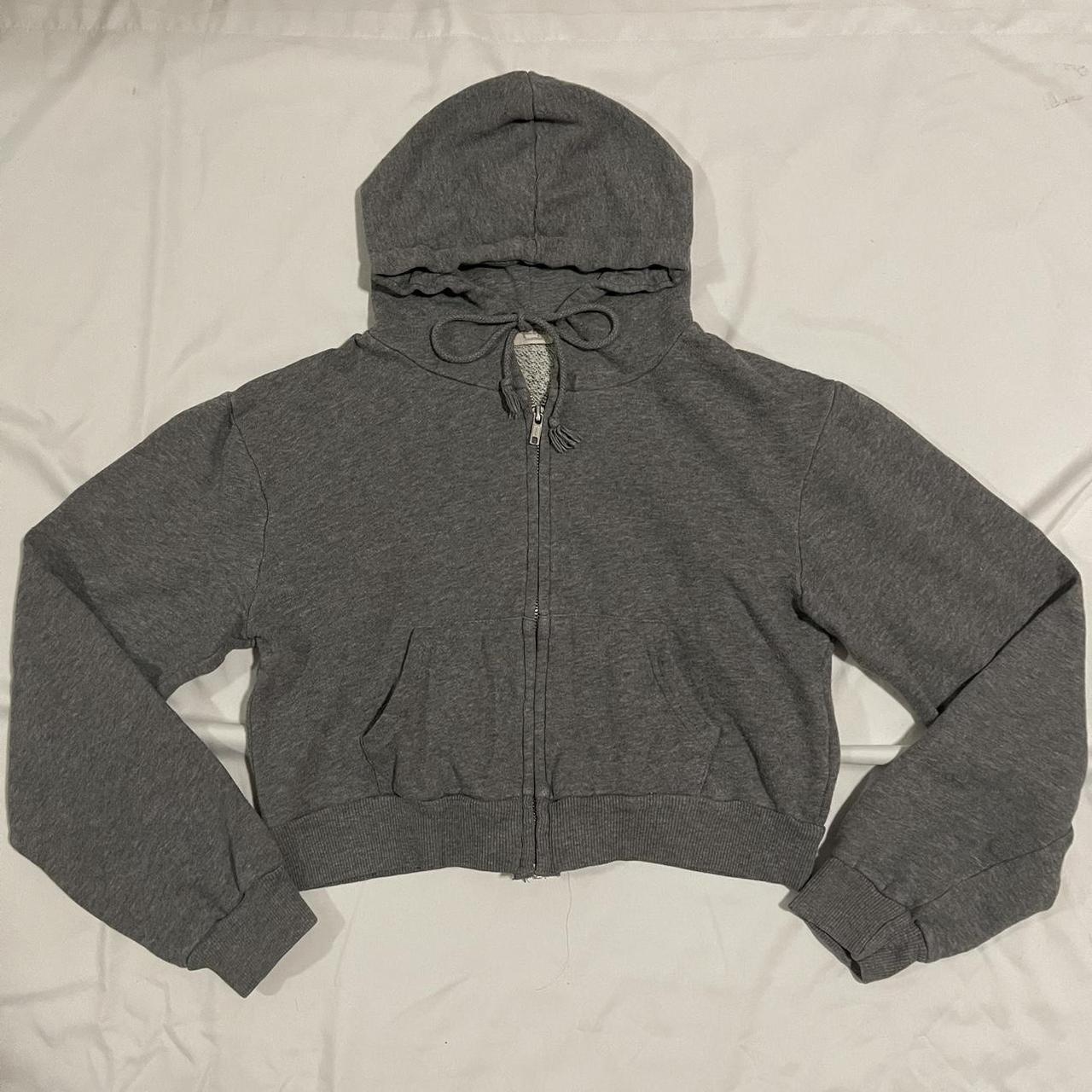 One size Grey Brandy Melville Cropped Jacket.... - Depop