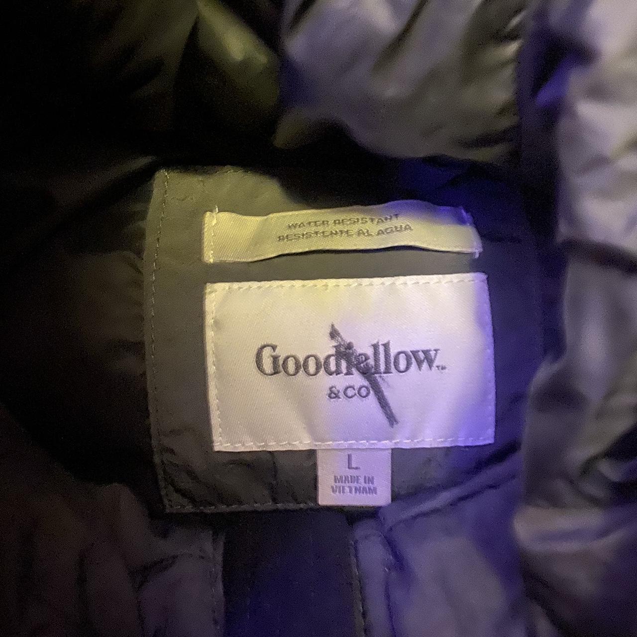 Goodfellow Puffer Jacket - Dark Grey - Size Large... - Depop