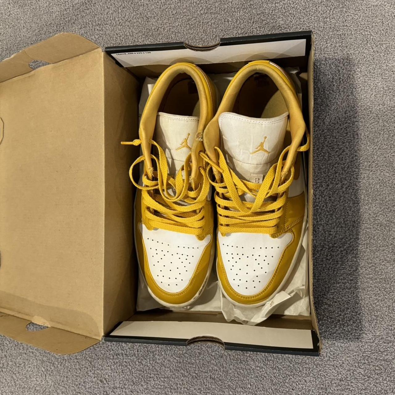 Yellow air Jordan 1 lows - size 12. #jordan #nike... - Depop
