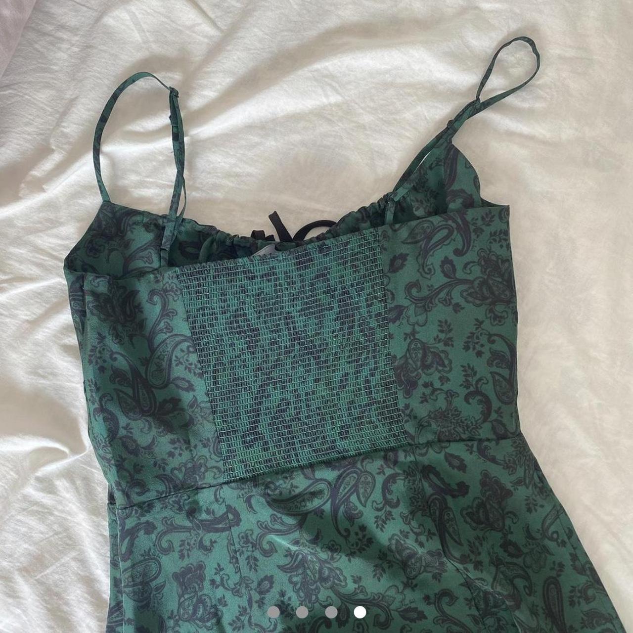 Realisation Par Inez Dazed Dress in Green and... - Depop