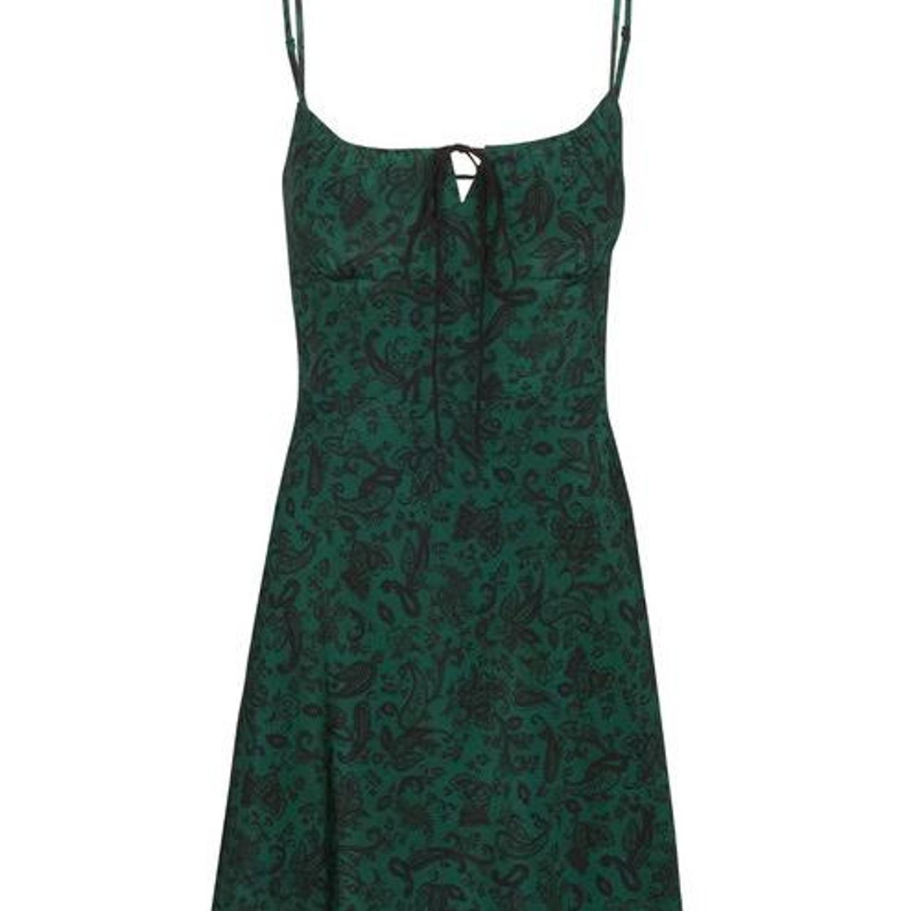 Realisation Par Inez Dazed Dress in Green and... - Depop