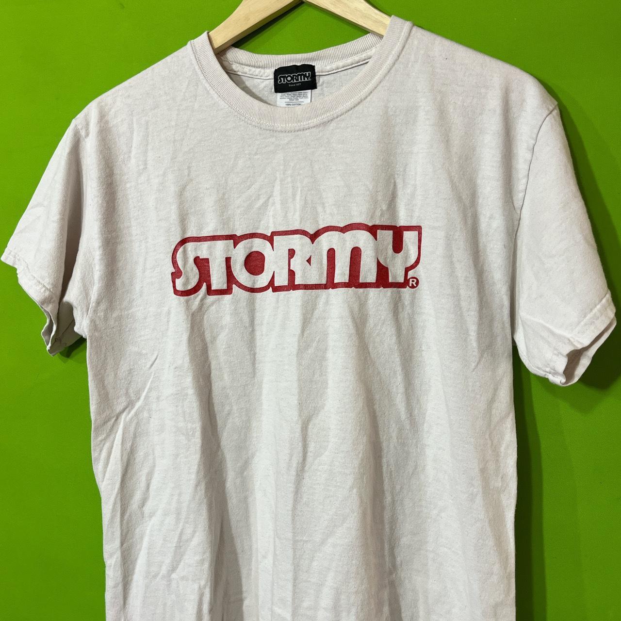 M Y2K Stormy Kromer Logo Tee Shirt looks good... - Depop