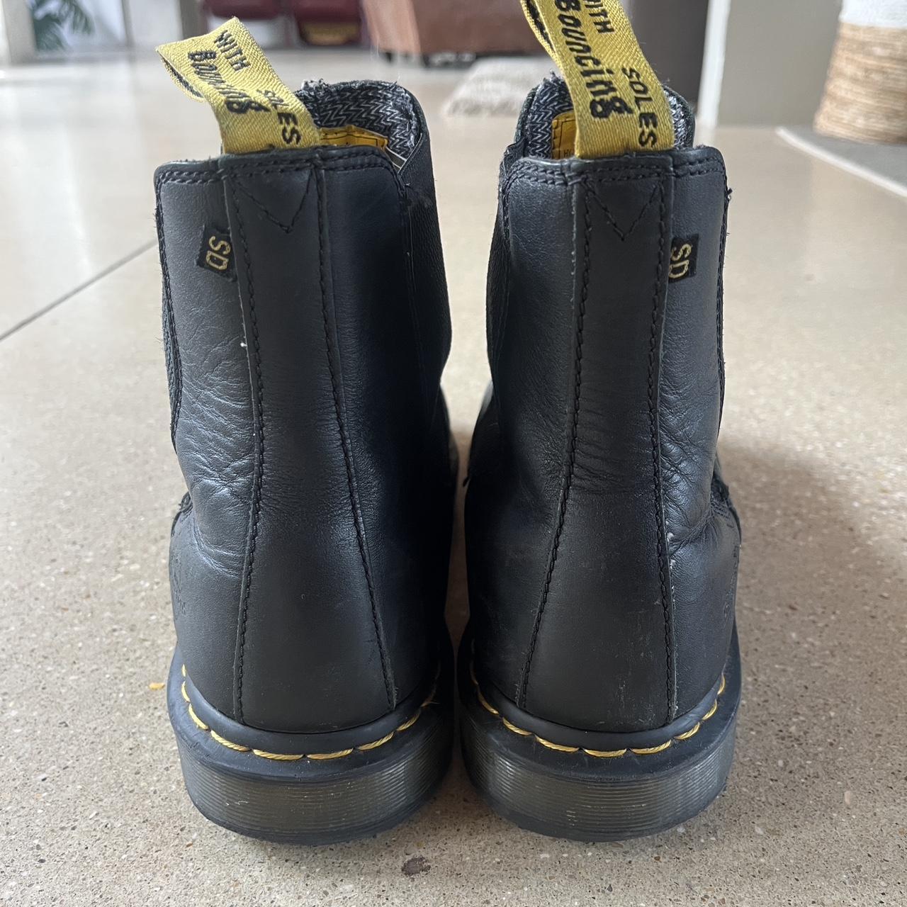 Doc Marten’s Steel Toe Chelsea Boot Worn in, scuffs... - Depop