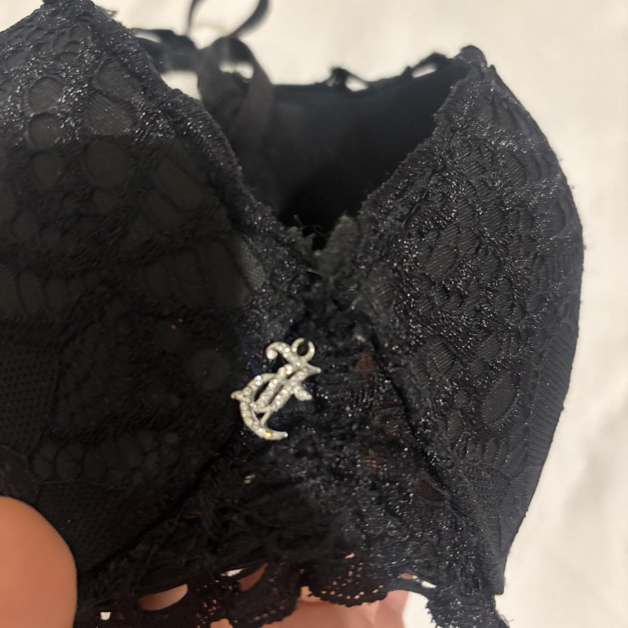 Black Juicy couture double push up bra Lacy Size... | Depop