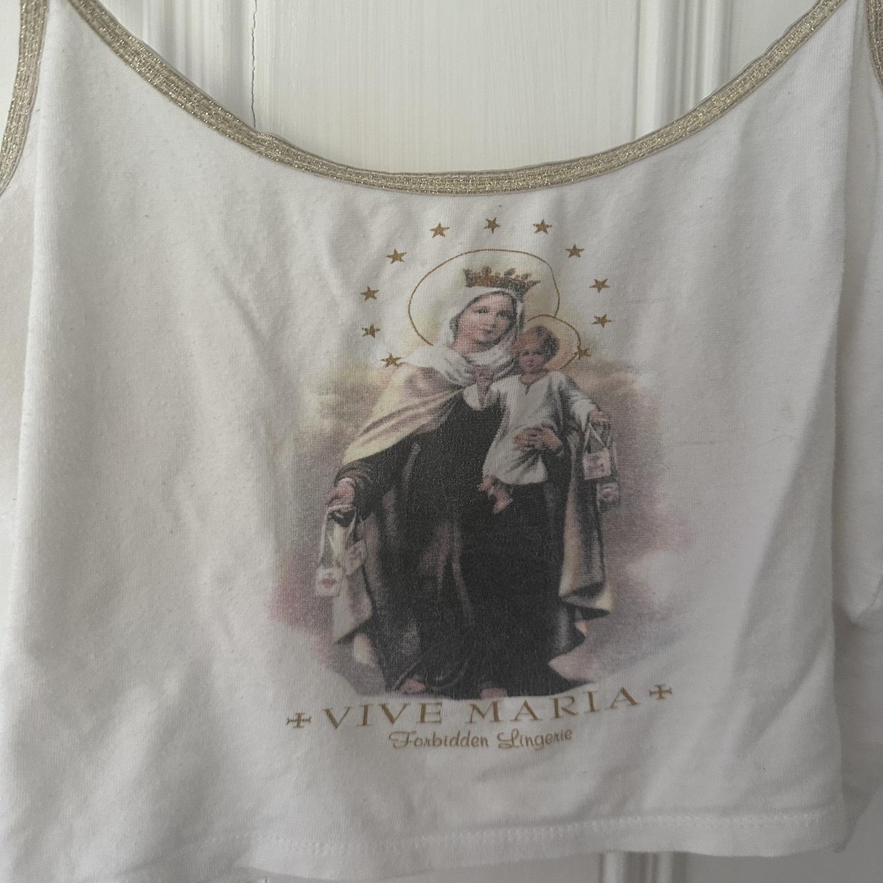 vive maria rare!! cropped top with beautiful design... - Depop