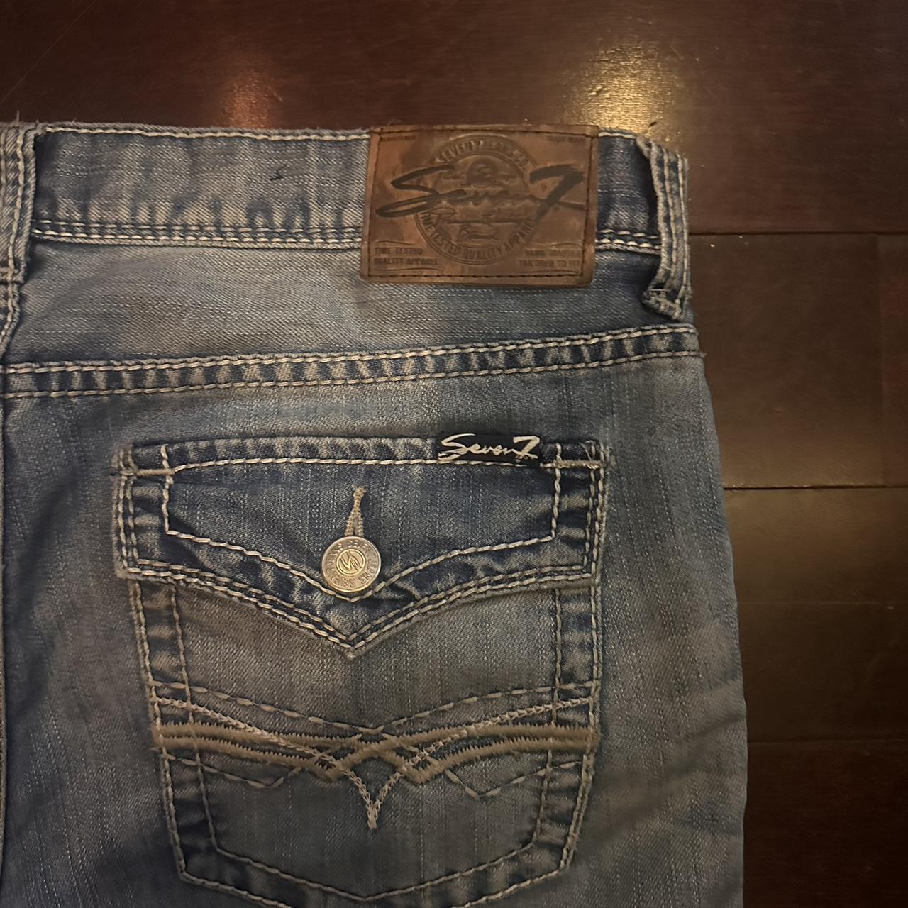 Men’s boot cut Seven jeans Size 32 x 30 Lightly... - Depop