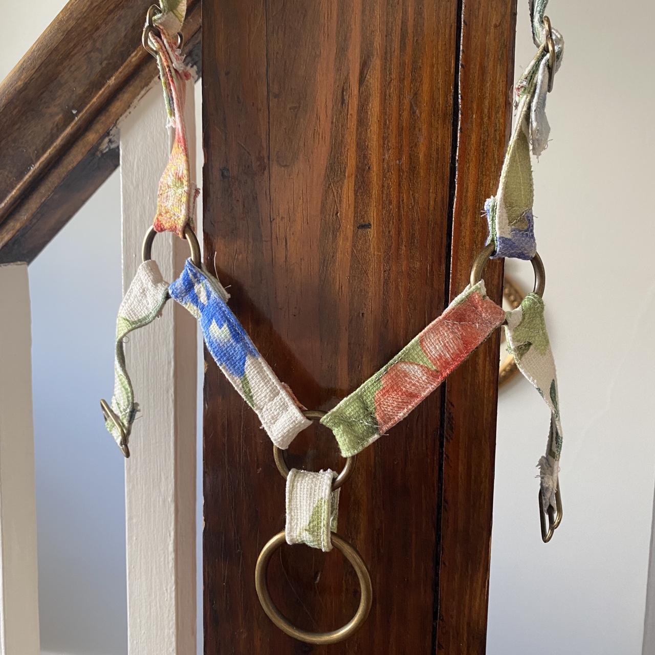 handmade one of a kind cotton chest harness floral... - Depop