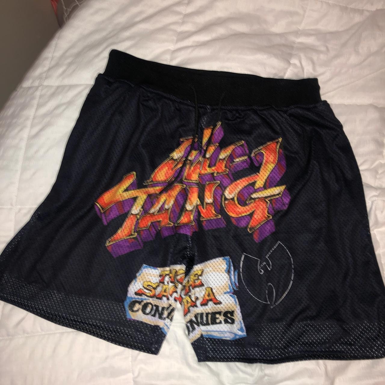2XL Wu-tang shorts with custom on custom on custom... - Depop