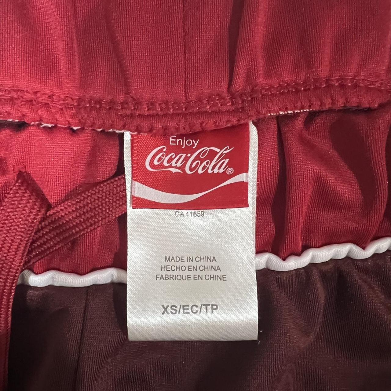 Coca-Cola Women's Burgundy and White Joggers-tracksuits | Depop