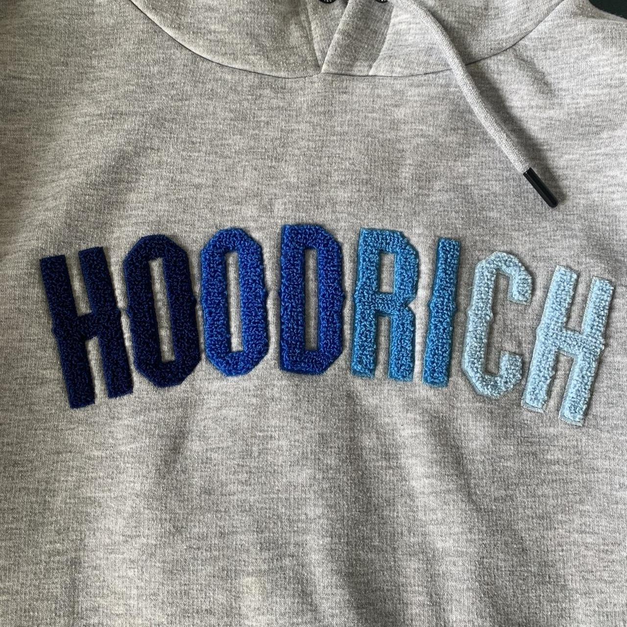 Hoodrich grey tracksuit top is medium and bottoms... - Depop