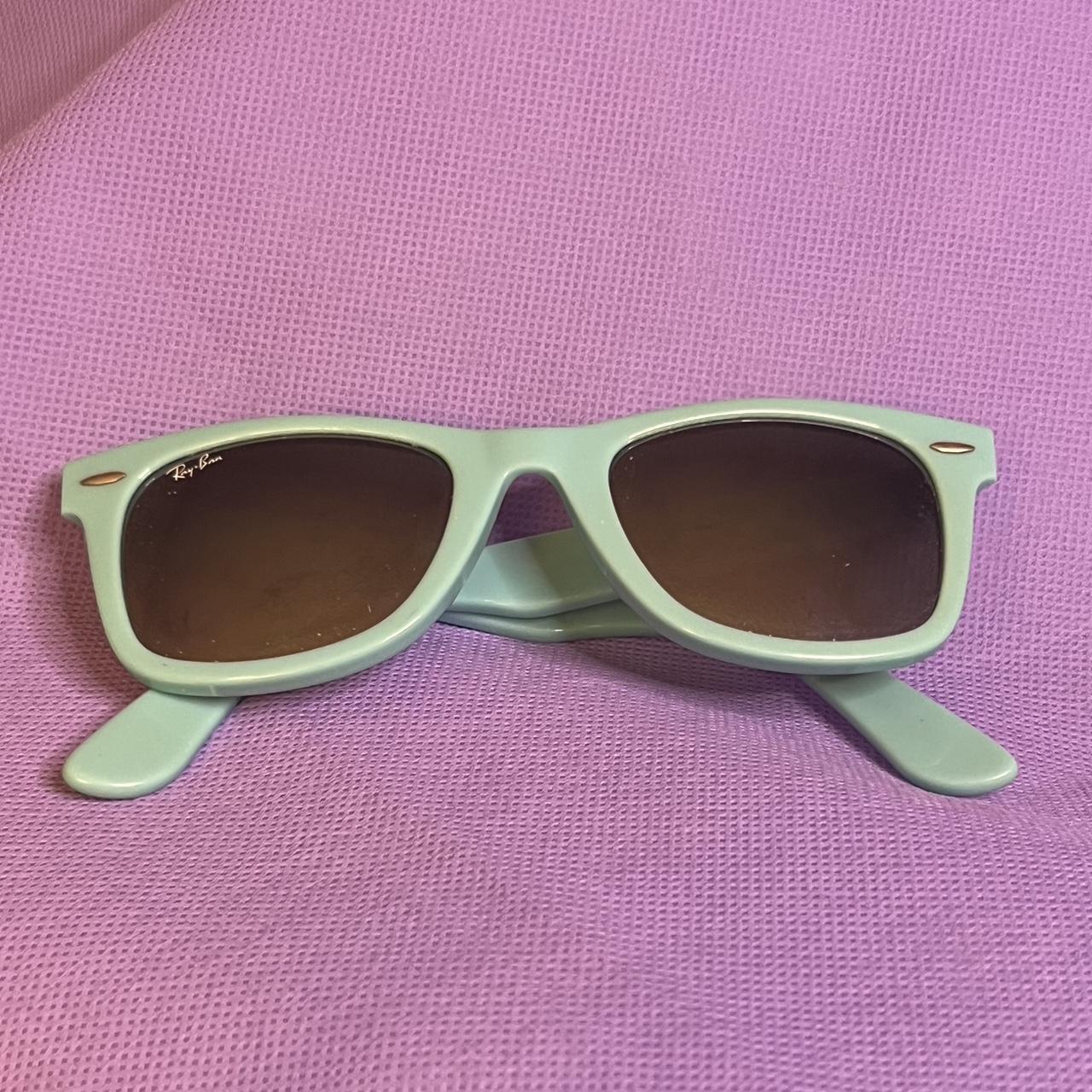 Aqua RayBans. Reflective lens… just hard to 📸 it!... - Depop