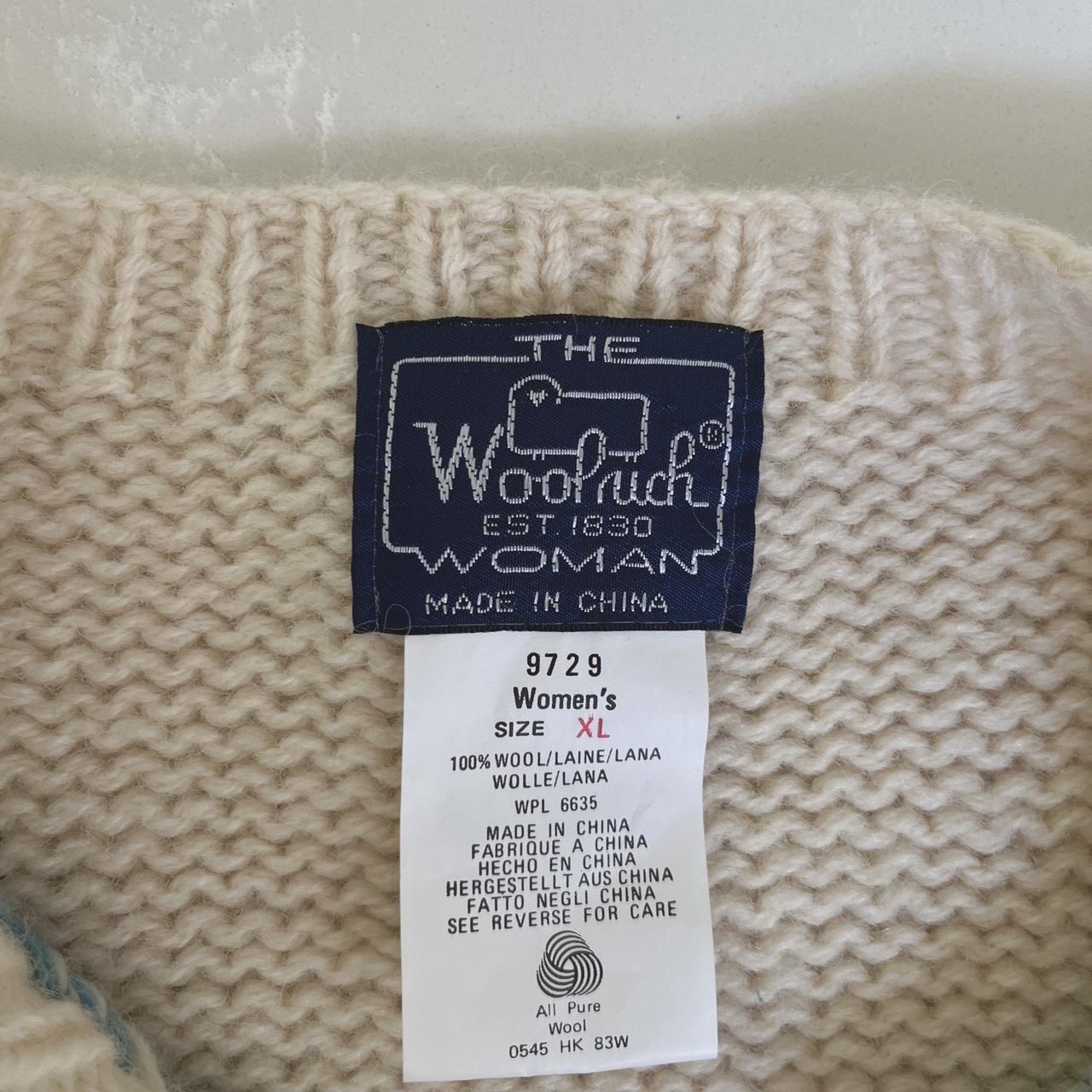 Vintage Woolrich 100% wool pastel cardigan Ladies... - Depop