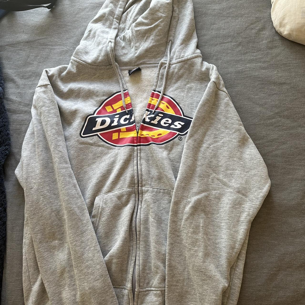 Dickies zip up jacket, has a tear in the pocket but... - Depop