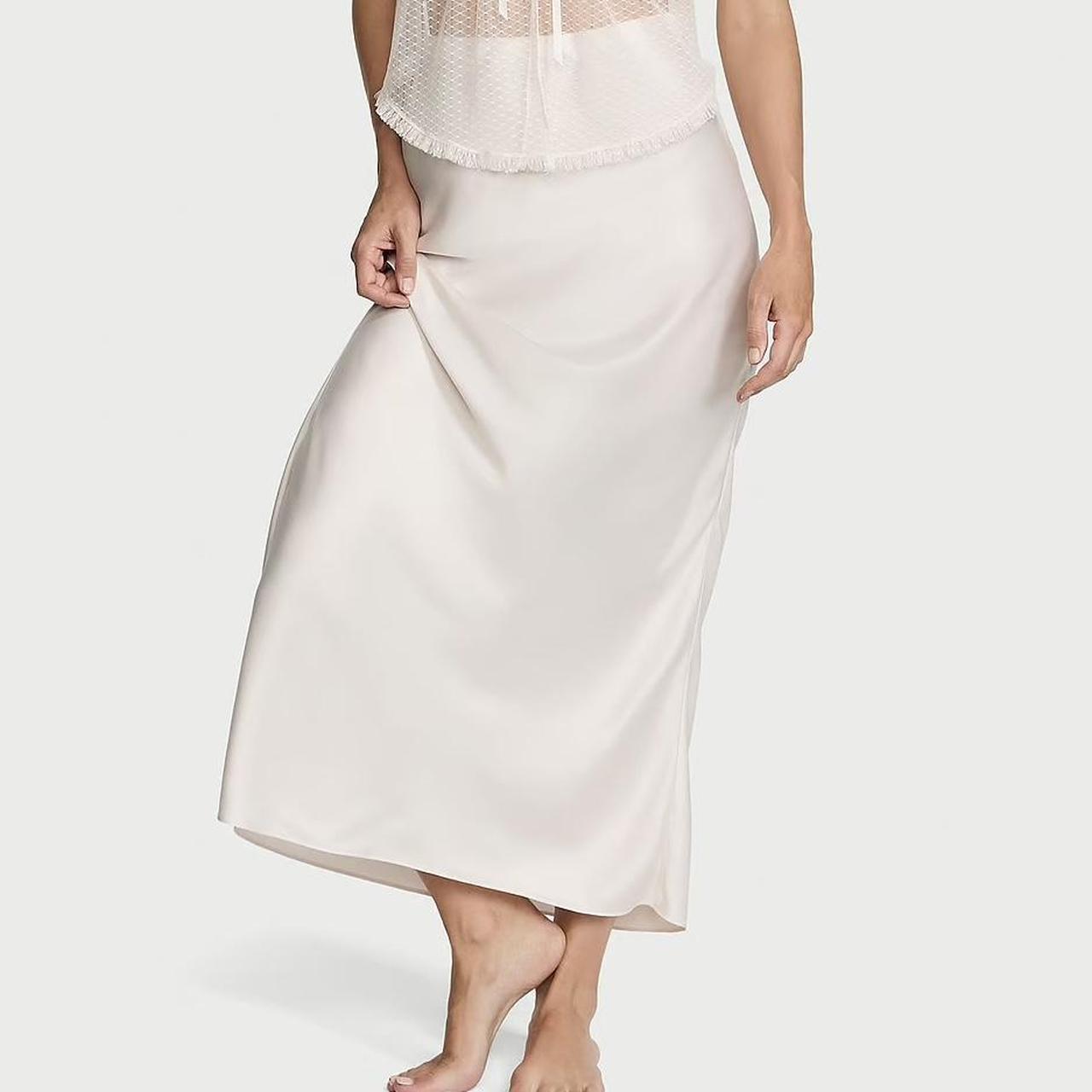 Victoria’s Secret - silky satin skirt S, would fit... - Depop