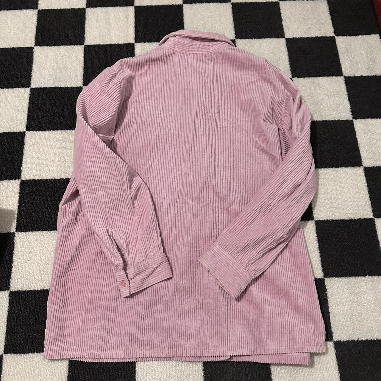 vintage mauve pink corduroy button up jacket from... - Depop